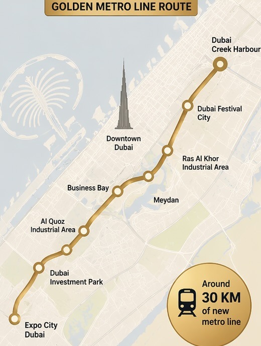 Dubai Metro Gold Line Benefits- Here's Why Property Investors Are ...